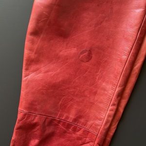 Earl Jeans | Pants & Jumpsuits | 999 Vintage Deep Red 10 Leather Pants ...